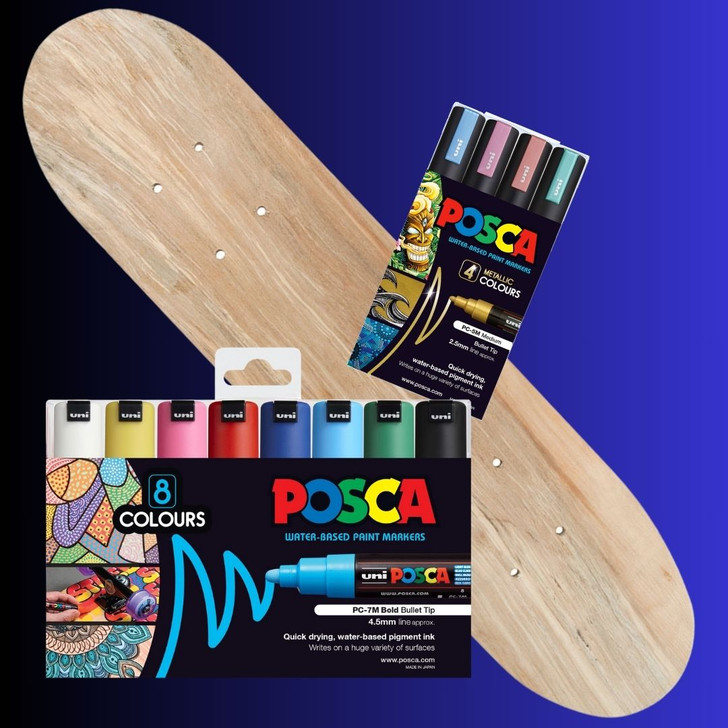 Customise Your DIY Skateboard & Posca Marker Kit 3 | Unleash Artistic ...