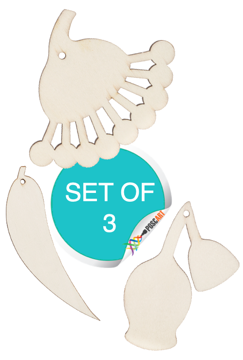 Blank Wooden Australian Gum Hangers - Set of 3 | PoscART