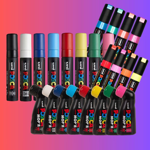 PoscART The Big Job Coverage Set 24 Large-Scale POSCA Markers