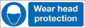 Wear head protection sign