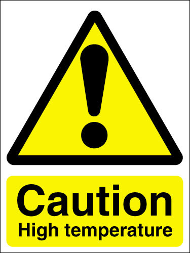 Caution high temperature sign - Signs 2 Safety