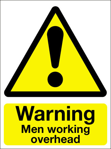 Warning men working overhead sign - Signs 2 Safety