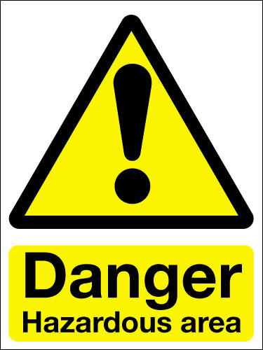 Danger hazardous area sign - Signs 2 Safety