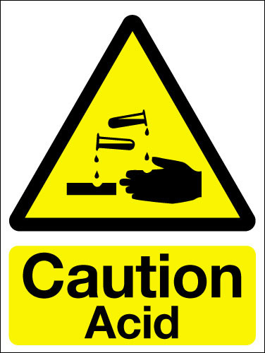 Caution acid sign - Signs 2 Safety