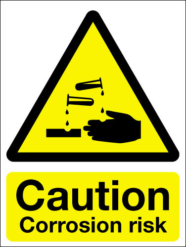 Caution corrosion risk sign - Signs 2 Safety