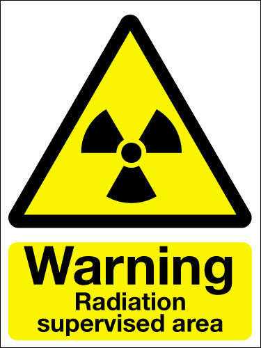 Warning radiation supervised area sign - Signs 2 Safety