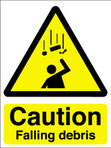 Caution falling debris sign - Signs 2 Safety