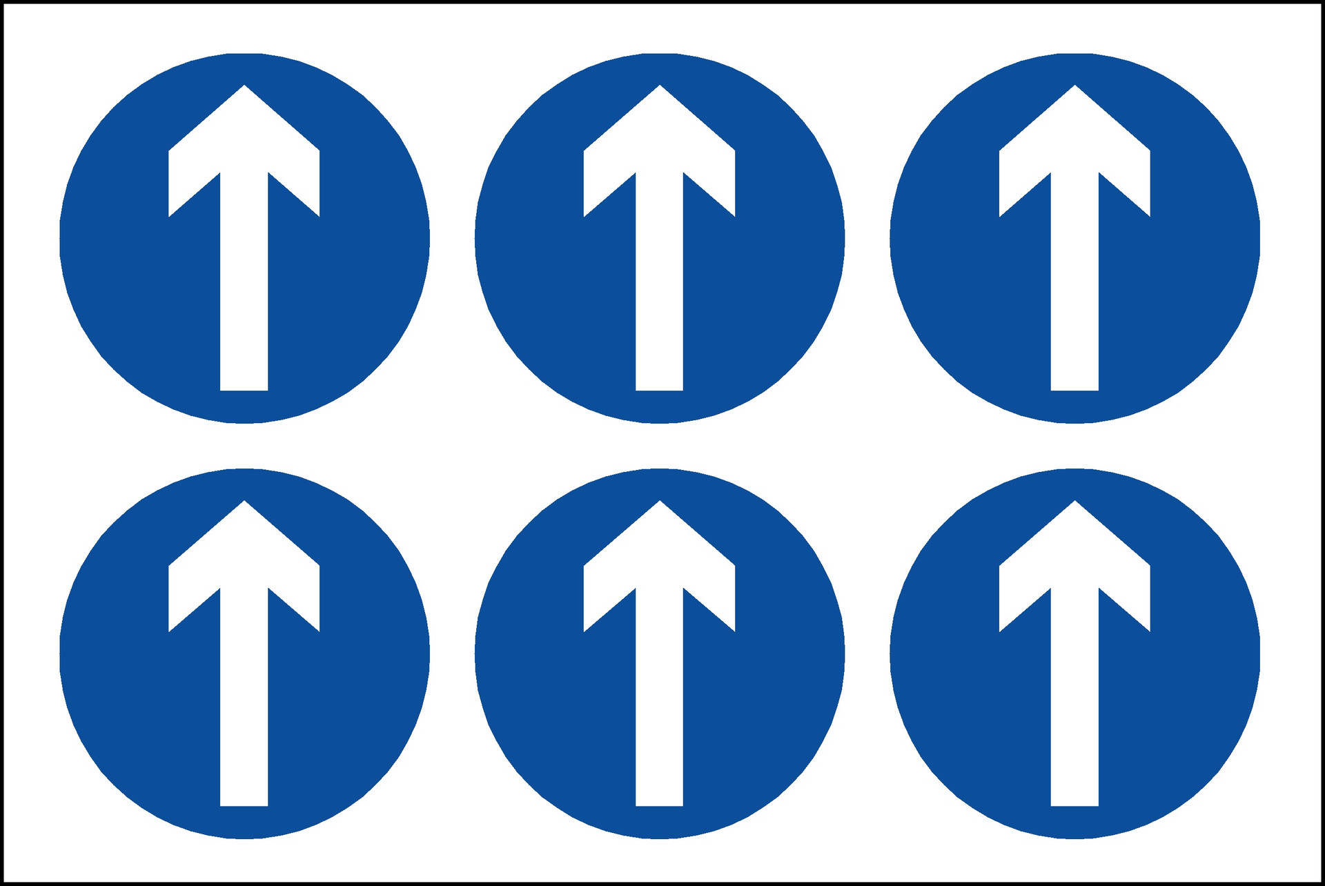 white on blue Arrow labels