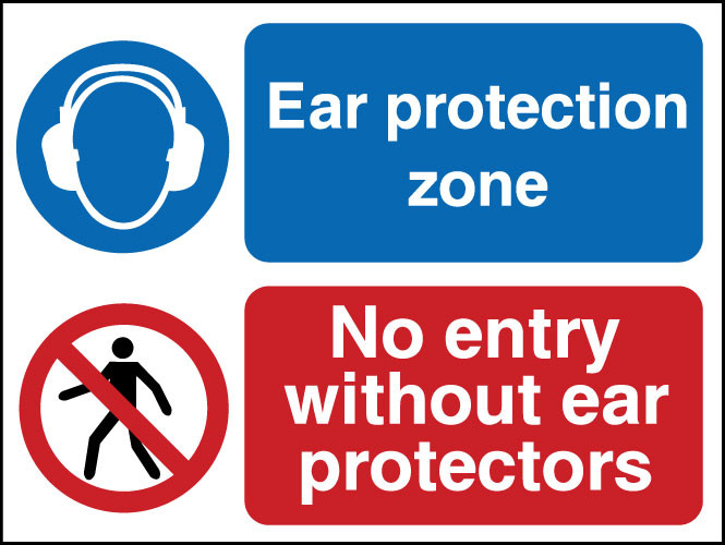 Ear protection zone No entry sign - Signs 2 Safety