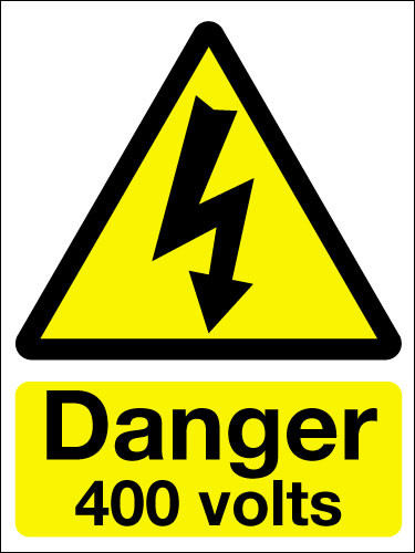 Danger 400 volts sign - Signs 2 Safety
