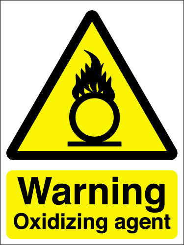 Warning oxidizing agent sign - Signs 2 Safety