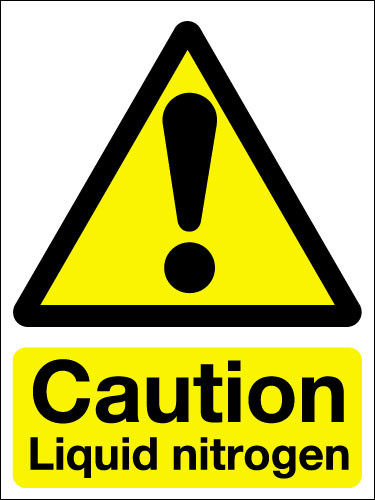 Caution liquid nitrogen vinyl sign - Signs 2 Safety