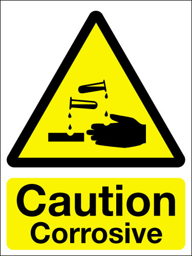 Caution corrosive sign - Signs 2 Safety