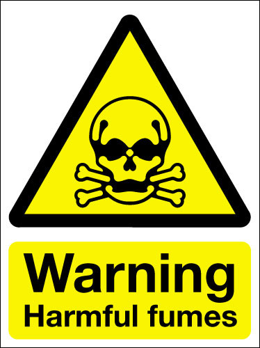 Warning harmful fumes sign - Signs 2 Safety