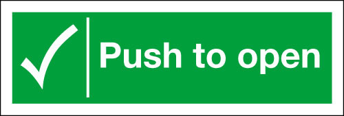 Push to open fire exit sign at discount price