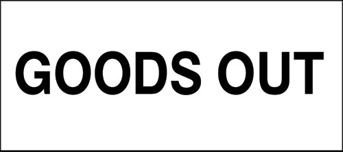 Goods out - Signs 2 Safety