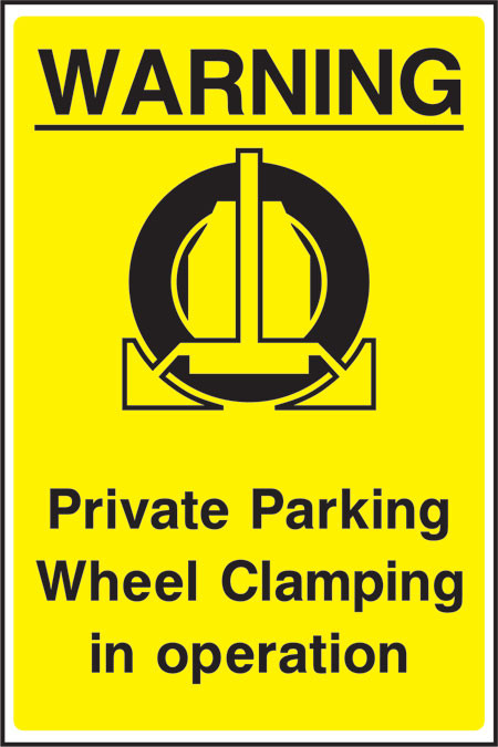 Wheel Clamping Sign