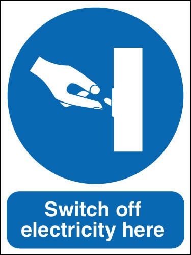 Switch off electricity here sign - Signs 2 Safety