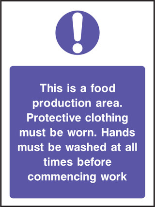 Food Production Area Sign