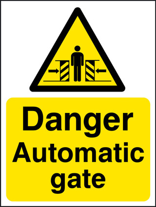 Danger Automatic gate