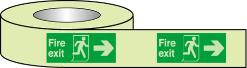 Nite-glo Fire exit Down sign