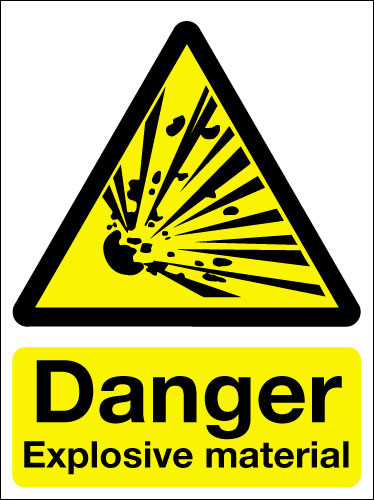 Danger explosive material sign - Signs 2 Safety