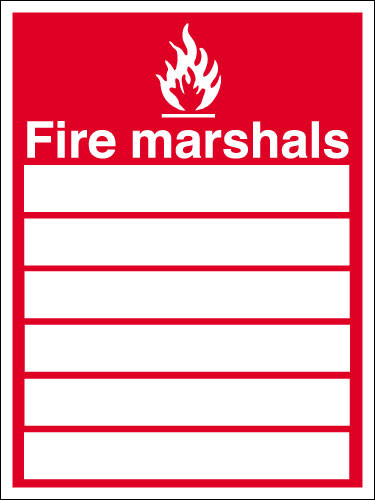 Fire marshals sign - Signs 2 Safety