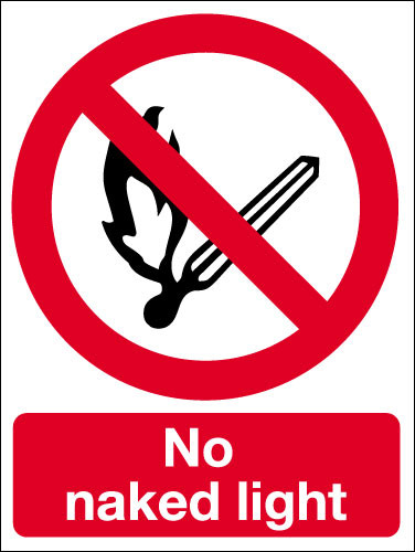 No naked light sign - Signs 2 Safety