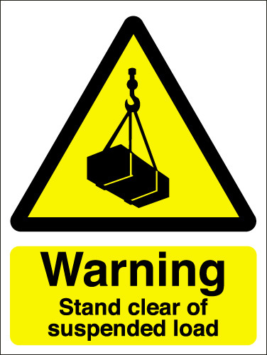 Warning stand clear of suspended load sign - Signs 2 Safety