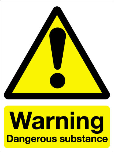 Warning dangerous substances adhesive sign - Signs 2 Safety