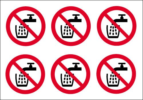 Do not drink stickers - Signs 2 Safety
