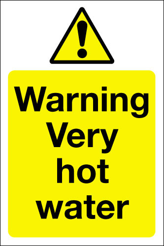 Warning very hot water sign - Signs 2 Safety