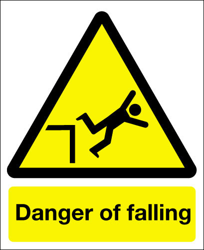 Danger of falling sign - Signs 2 Safety