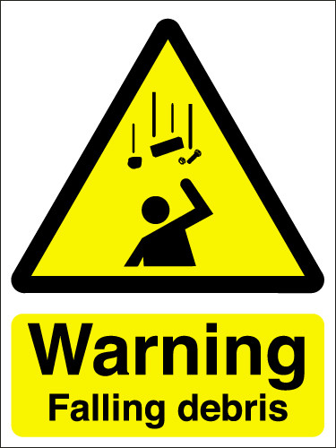 Warning falling debris sign - Signs 2 Safety