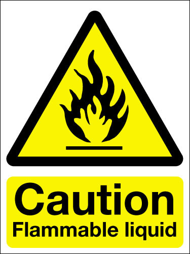 Caution flammable liquid sign - Signs 2 Safety