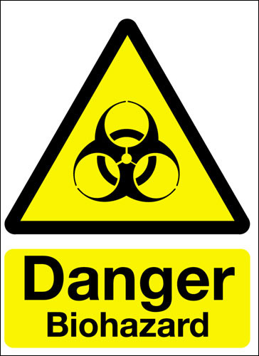 Danger biohazard vinyl sign - Signs 2 Safety