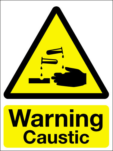 Warning caustic sign - Signs 2 Safety