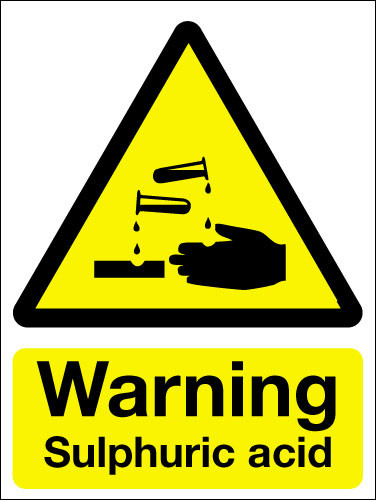 Warning sulphuric acid sign - Signs 2 Safety