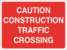 Caution Construction Traffic Crossing