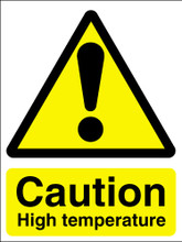 Caution high temperature sign - Signs 2 Safety