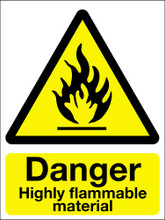 Danger highly flammable material sign - Signs 2 Safety