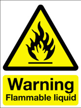Warning flammable liquid sign - Signs 2 Safety