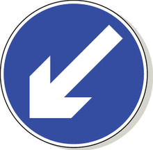 Keep left road sign - Signs 2 Safety