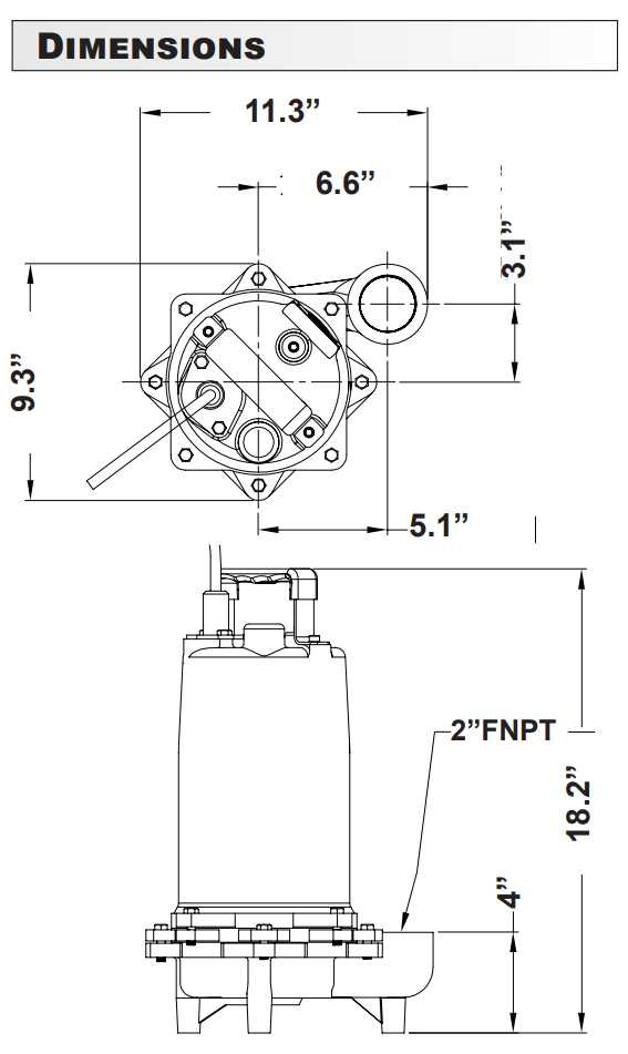 Ion Technologies ES50M-1 1/2 HP Effluent Pump | SumpDirect