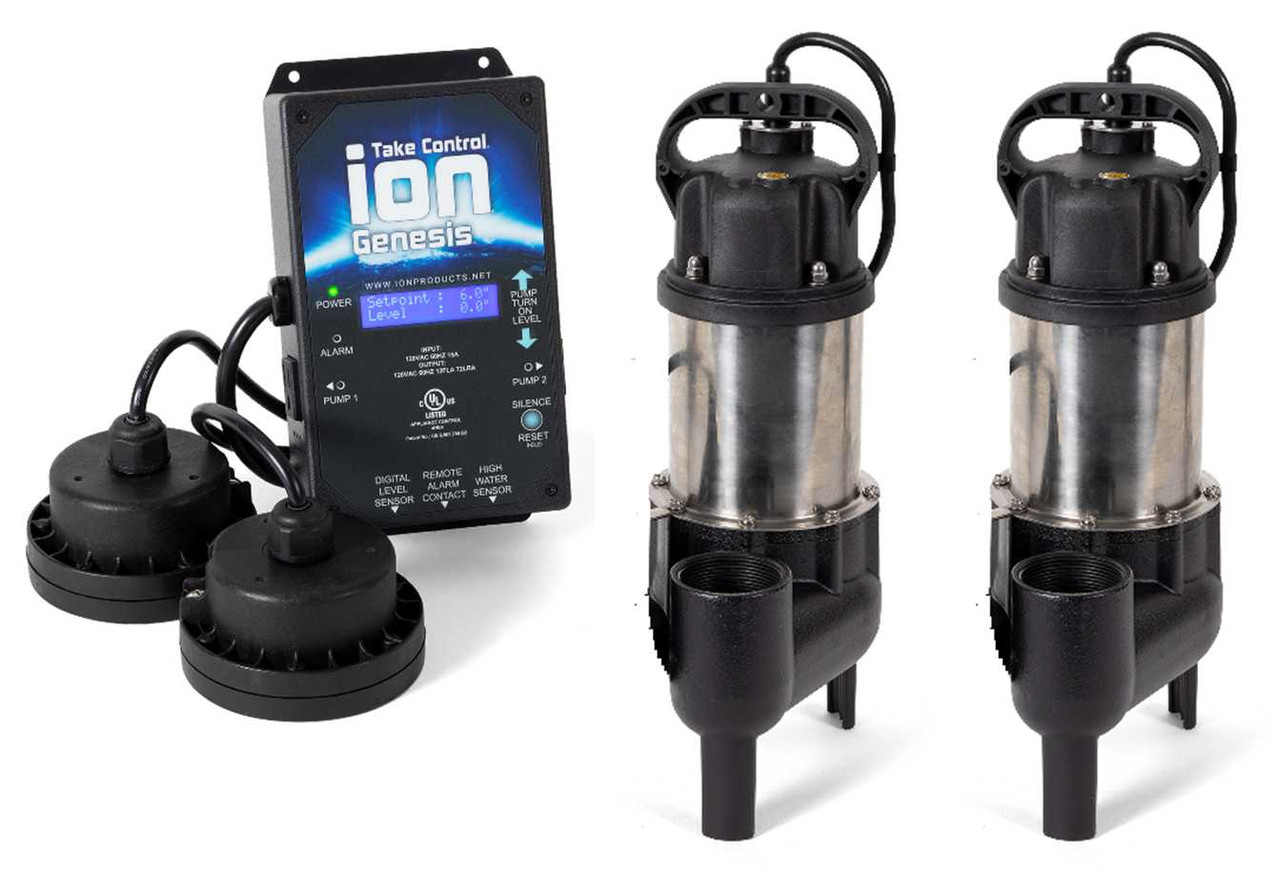 on Genesis Controller With SHV40 1/2 HP Sewage Pumps