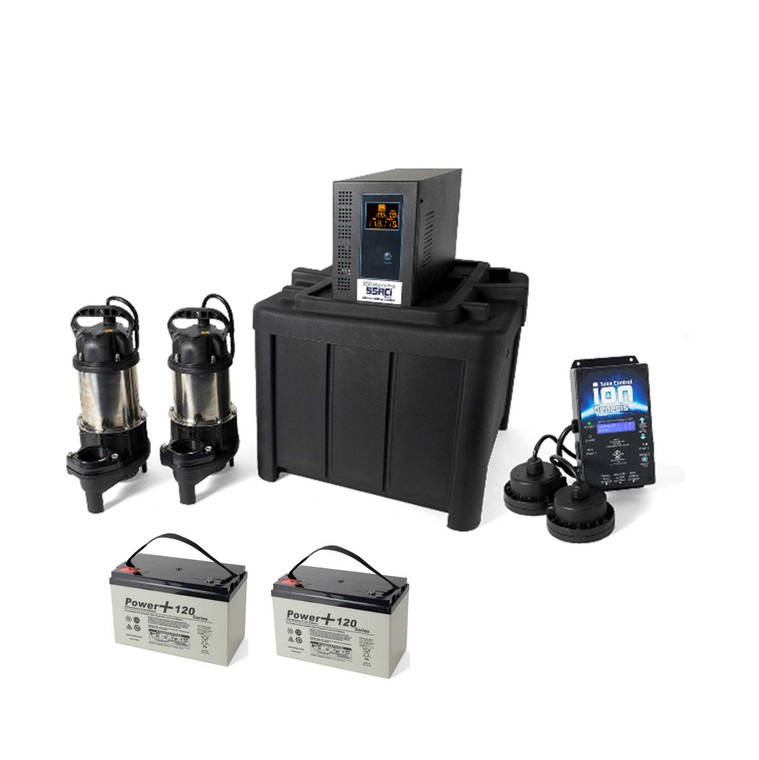 Sump Pump Dual Battery Backup System | SumpDirect