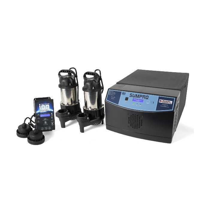 Sumpro Sump Pump Backup System - 1/2 HP Pumps, Controller