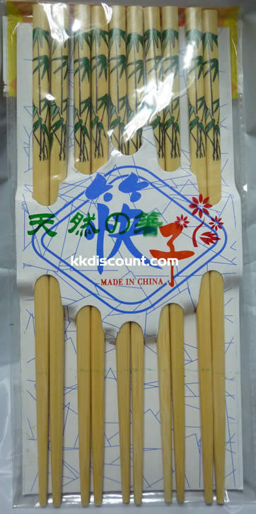 Chinese Bamboo Design Chopsticks Pack - K. K. Discount Store
