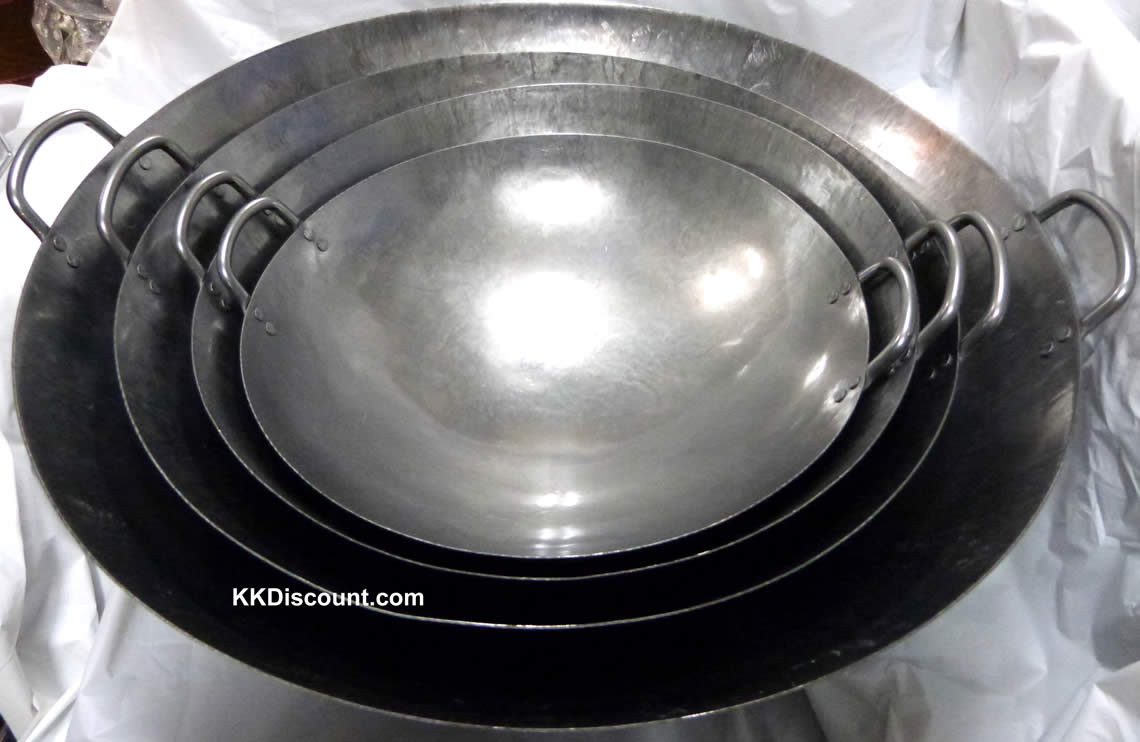 16 Inch Carbon Steel Two Handles Wok - K. K. Discount Store
