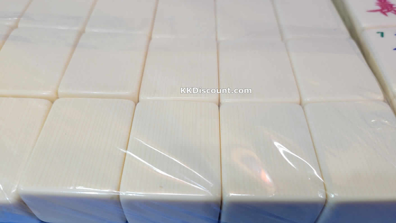 Ivory Color Mahjong Tiles Game Set with Numbers and English Instruction ...